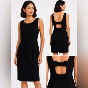 kate spade | Dresses | Kate Spade New York Black Bow Back Sheath Dress ...